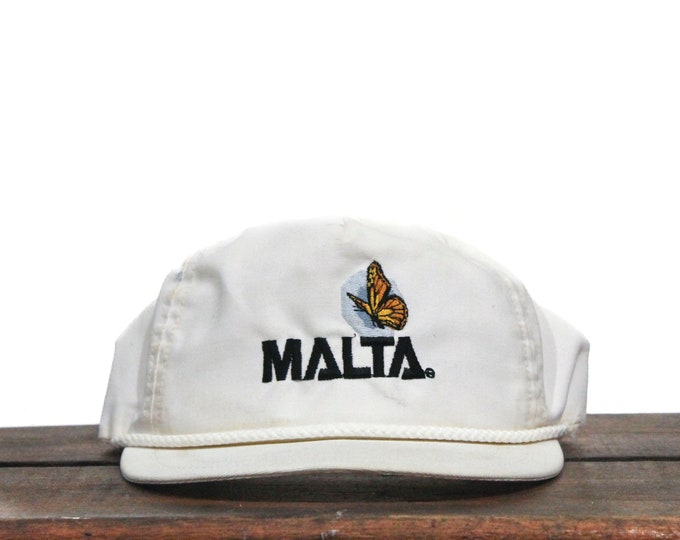 Vintage Distressed Malta Logo Butterfly Trucker Hat Strapback Baseball ...