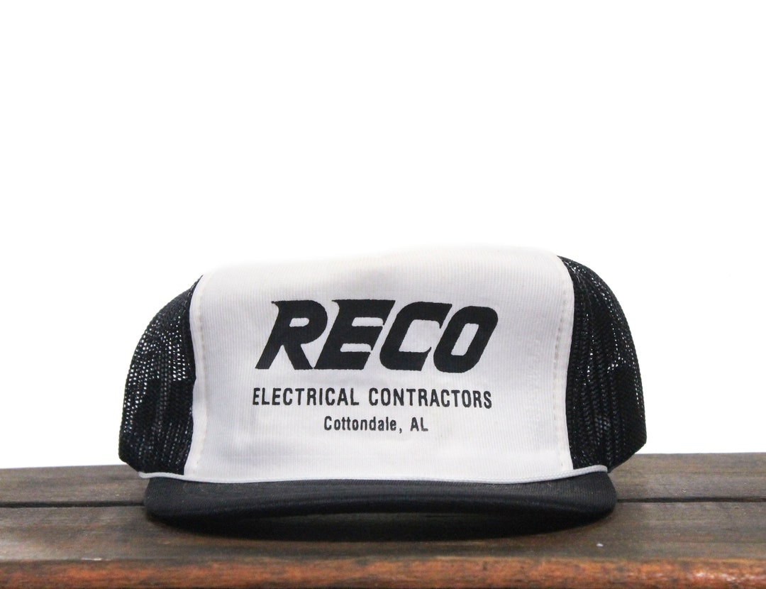 Vintage Trucker Hat Snapback Baseball Cap RECO Electrical Contractors ...