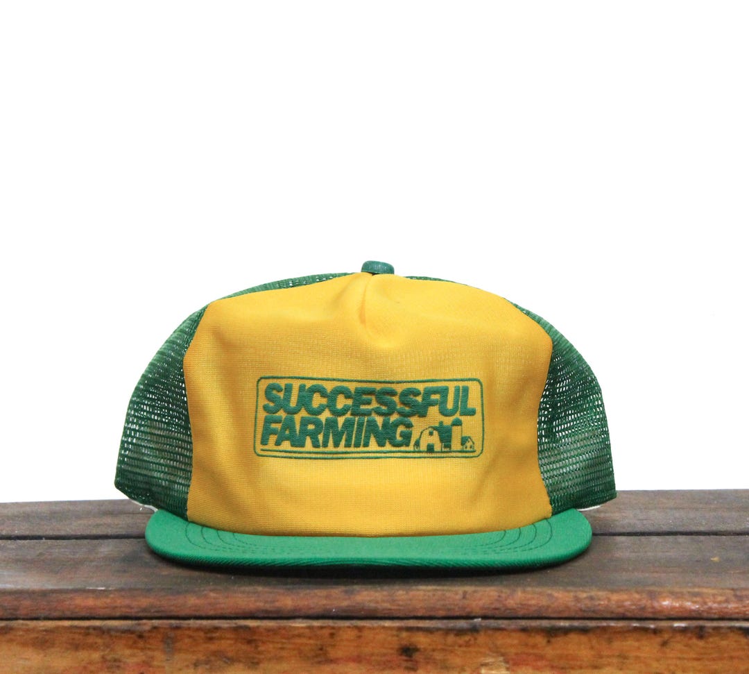 Vintage Trucker Hat Snapback Baseball Cap Successful Farming Magazine ...