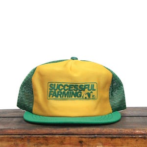Vintage Trucker Hat Snapback Baseball Cap Successful Farming Magazine ...