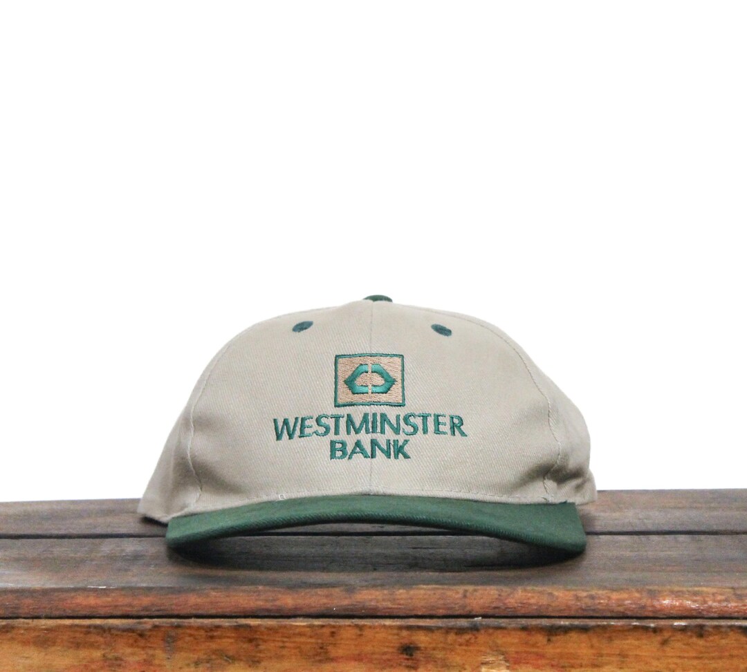 Vintage 90s Washed Out Westminster Bank Money Finance Cash Strapback ...