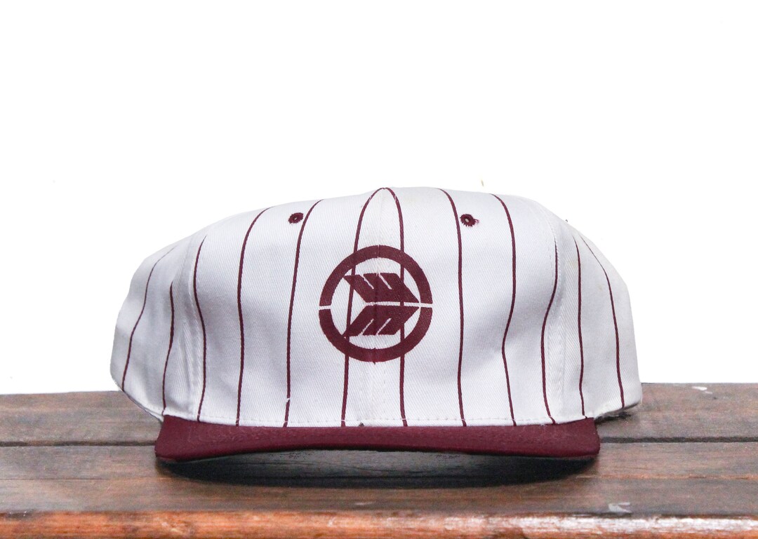 Vintage Pinstripe Trucker Hat Snapback Baseball Cap Waste Management ...
