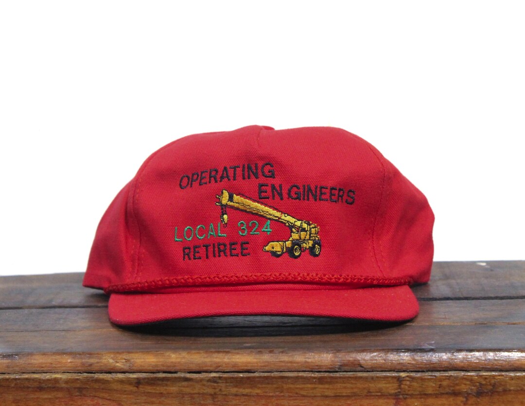 Vintage Trucker Hat Strapback Baseball Cap Operating Engineers Local ...
