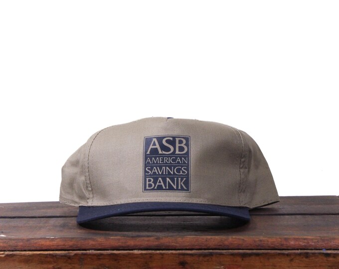 Vintage Hongkong Bank of Canada Navy Blue Rope Snapback Hat - Pre HSBC ...