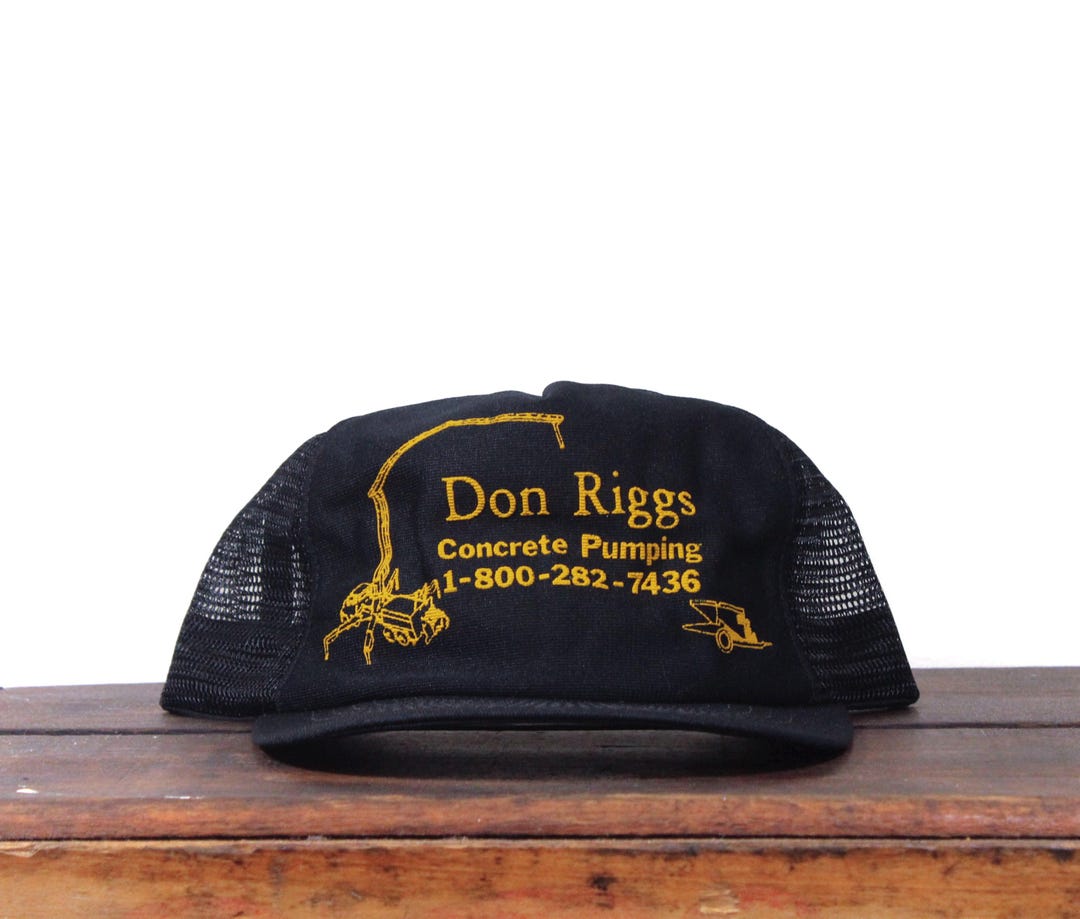 Vintage Don Riggs Concrete Pumping Trucker Hat - Made in USA Snapback ...