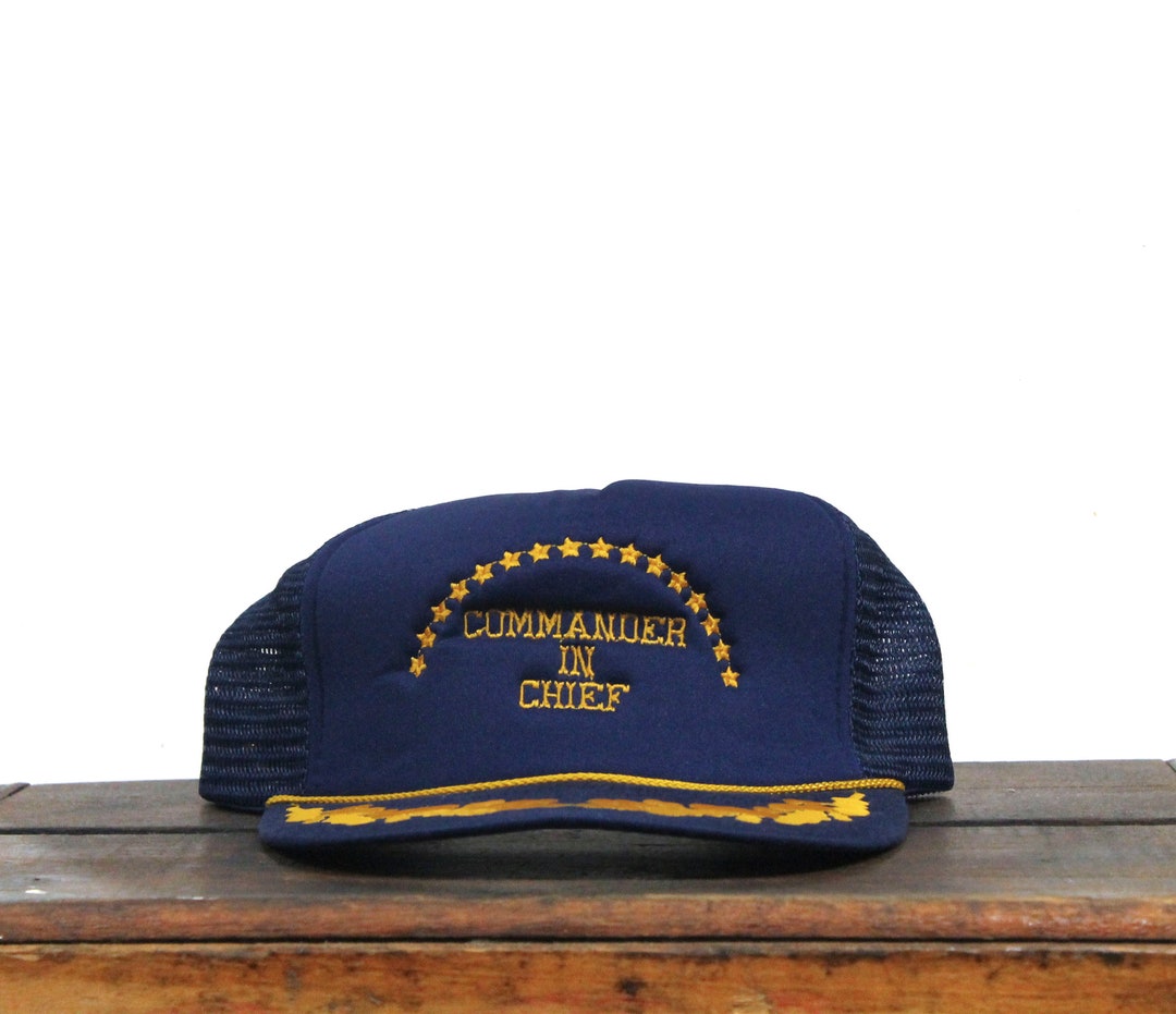 Vintage Trucker Hat Snapback Baseball Cap Commander in Chief President ...