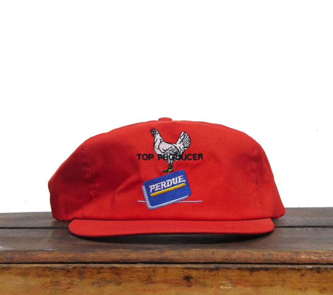Vintage Trucker Hat Snapback Baseball Cap Perdue Top Producer Hen Meat ...