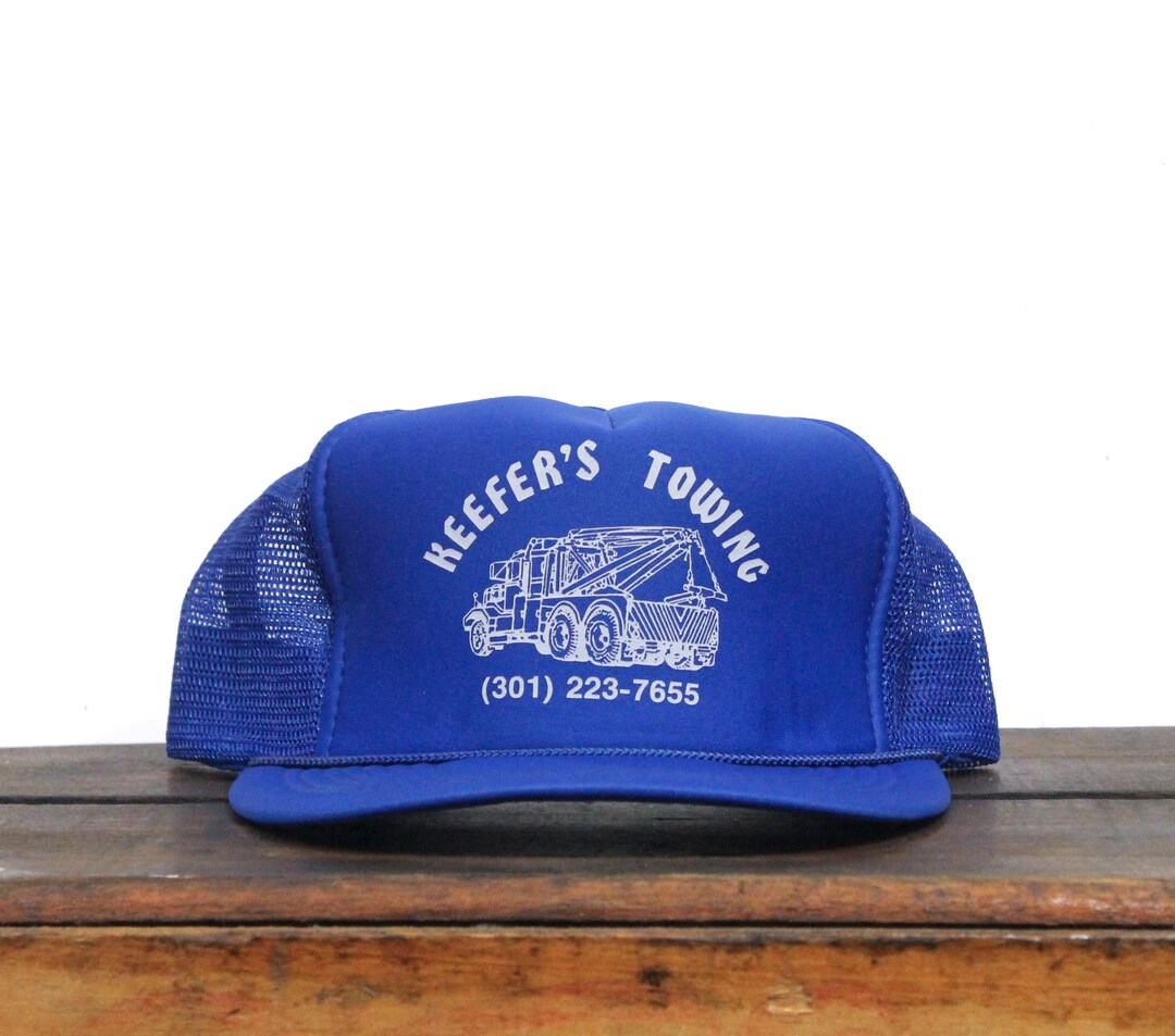 Vintage Snapback Trucker Hat Baseball Cap Keefer's Towing Tow Truck ...