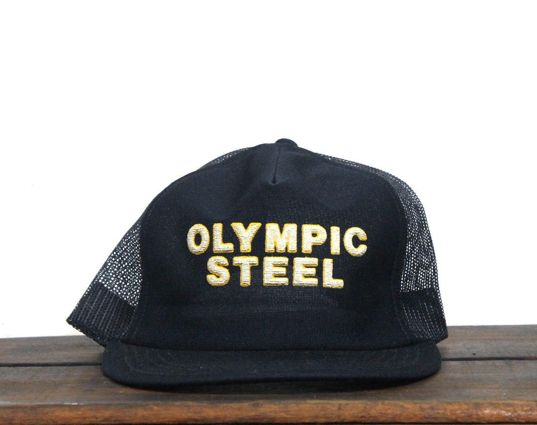 Vintage Olympic Steel Metal Work Welding Iron Trucker Hat Snapback ...