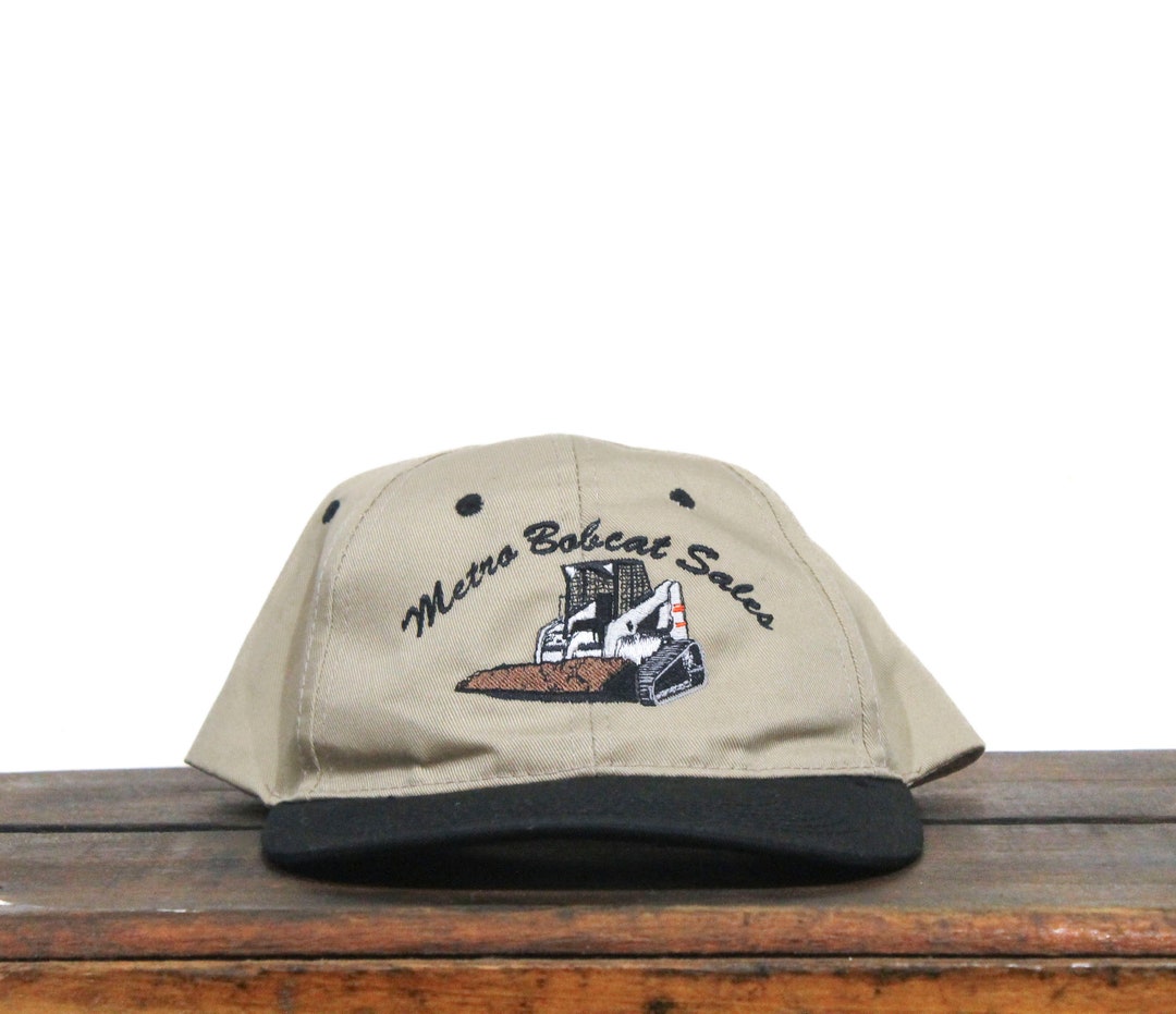 Vintage Strapback Hat Baseball Cap Metro Bobcat Sales Equipment Dealer ...