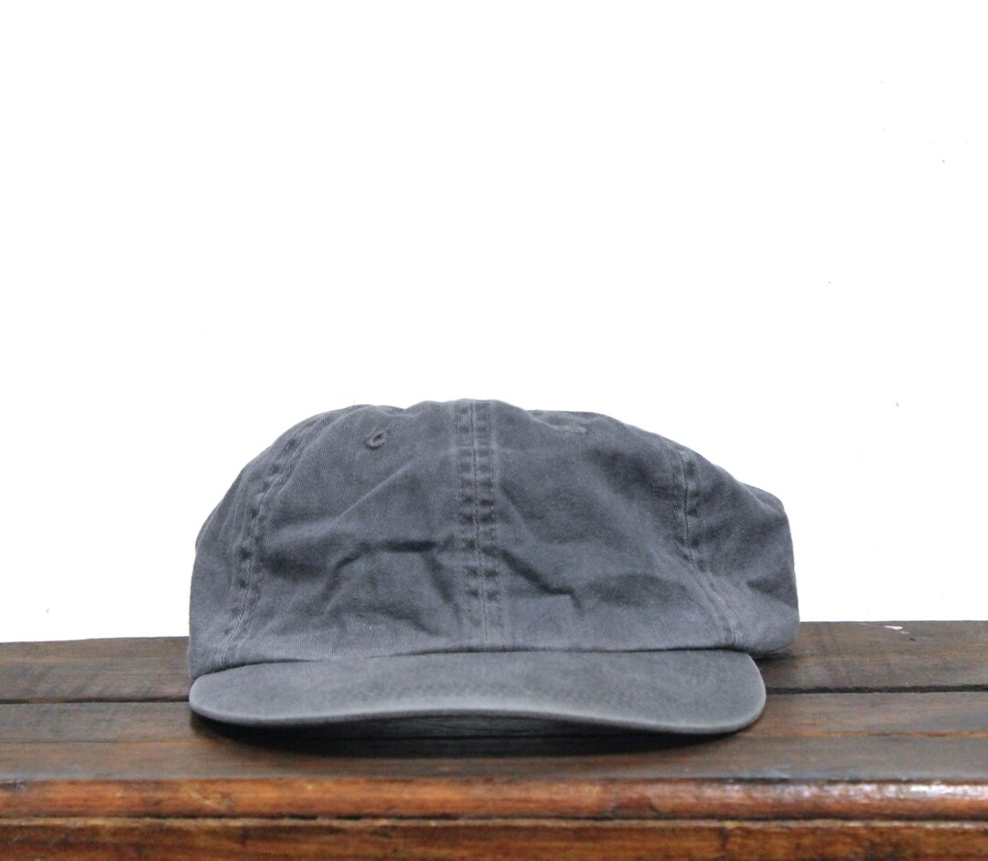 Vintage Blank Washed Out Gray Unstructured Strapback Hat Baseball Cap ...