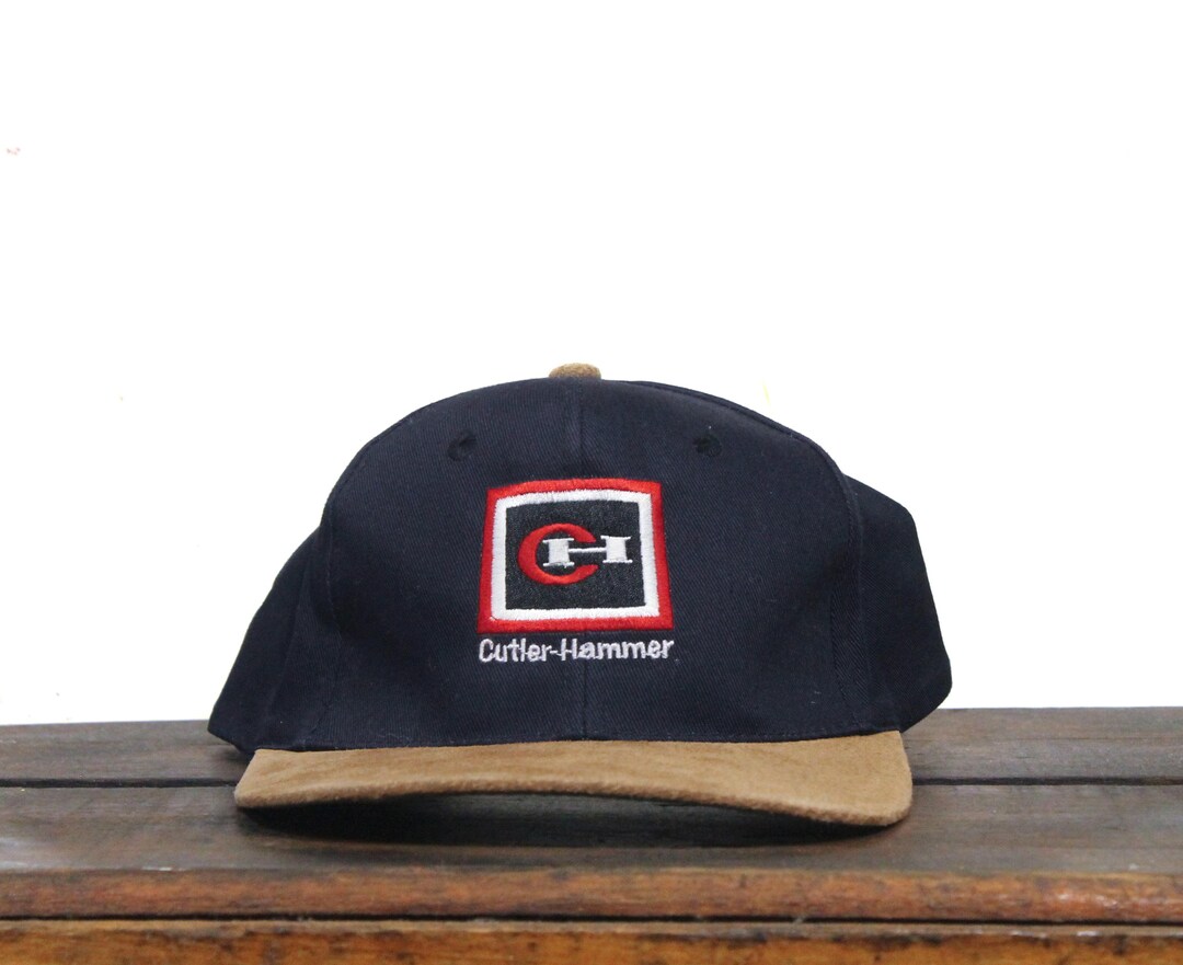 Vintage 90s Strapback Hat Baseball Cap Cutler Hammer Breakers Eaton ...