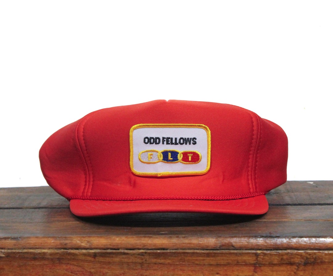 Vintage Snapback Trucker Hat Baseball Cap IOOF Odd Fellows FLT ...
