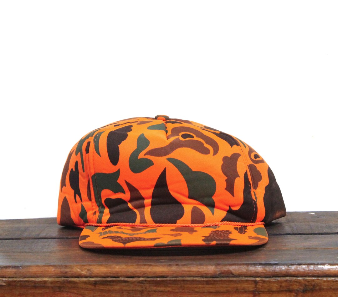 Vintage Blank Blaze Orange Hunter Camo Camouflage Hunting Snapback ...