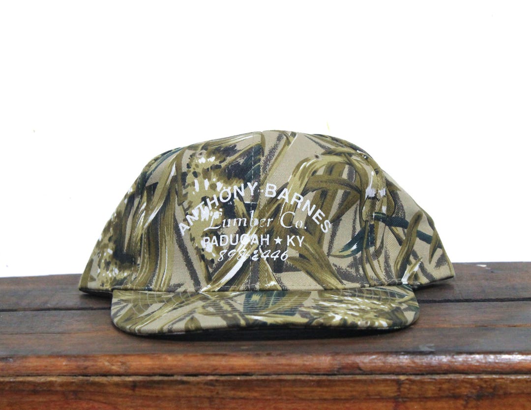 Vintage Camo Snapback Hat Baseball Cap Anthony Barnes Lumber Co Paducah ...