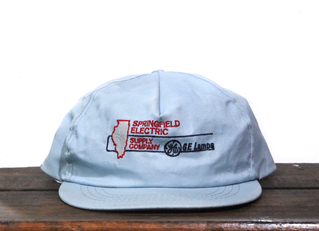 Vintage Trucker Hat Snapback Baseball Cap GE Lamps General Electric ...