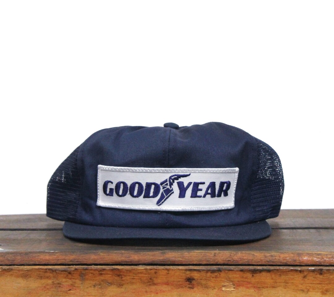 Vintage 80s Goodyear Tires Car Racing Nascar Trucker Hat Snapback ...