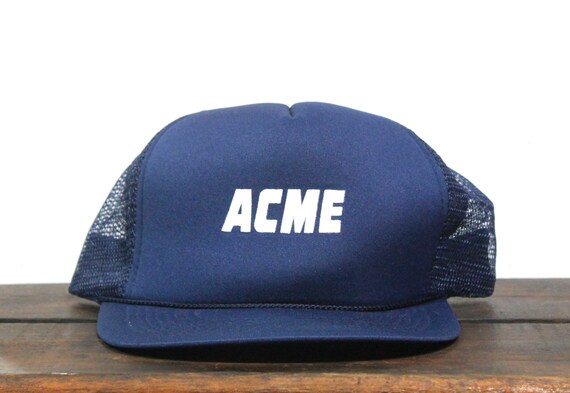 Vintage Trucker Hat Snapback Baseball Cap Acme Grocer… - Gem