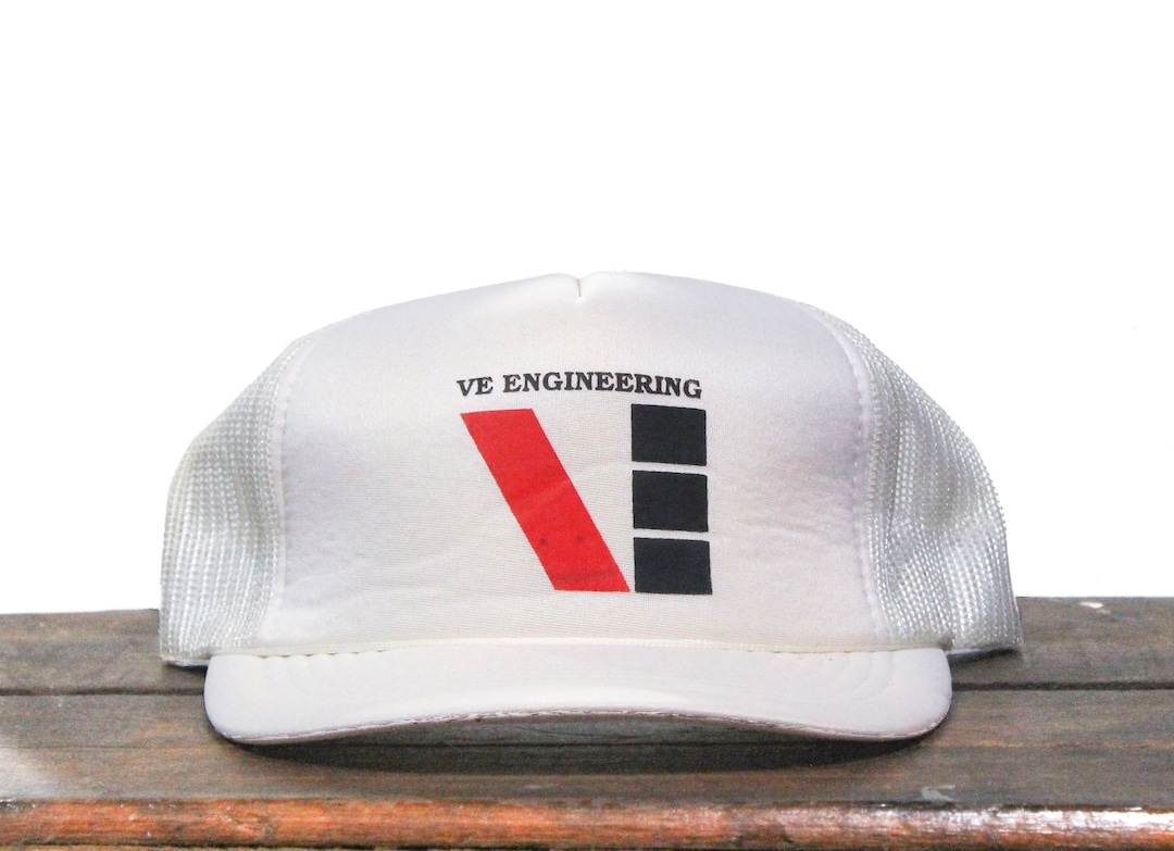 Vintage VE Engineering Building Trucker Hat Snapback Baseball Cap - Etsy