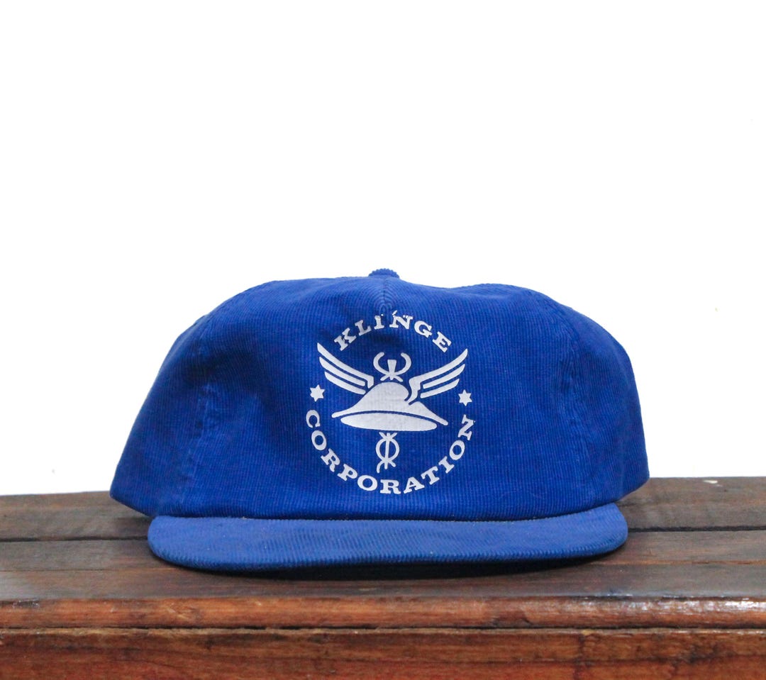 Vintage Corduroy Trucker Hat Snapback Baseball Cap Klinge Corporation ...