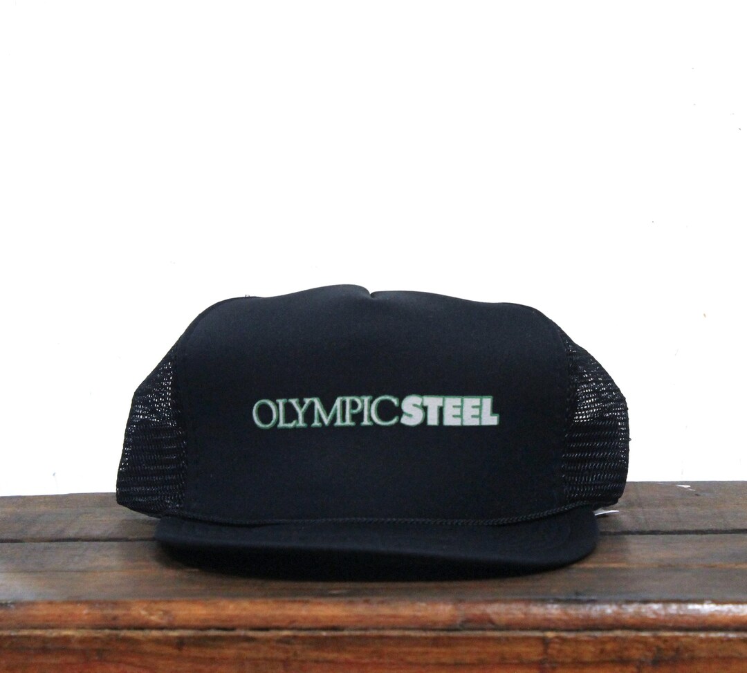 Vintage Olympic Steel Metal Work Welding Iron Trucker Hat Snapback ...