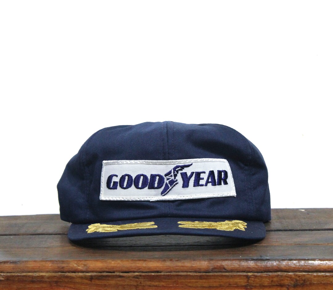 Vintage 80s Goodyear Tires Car Racing Nascar Trucker Hat Snapback ...