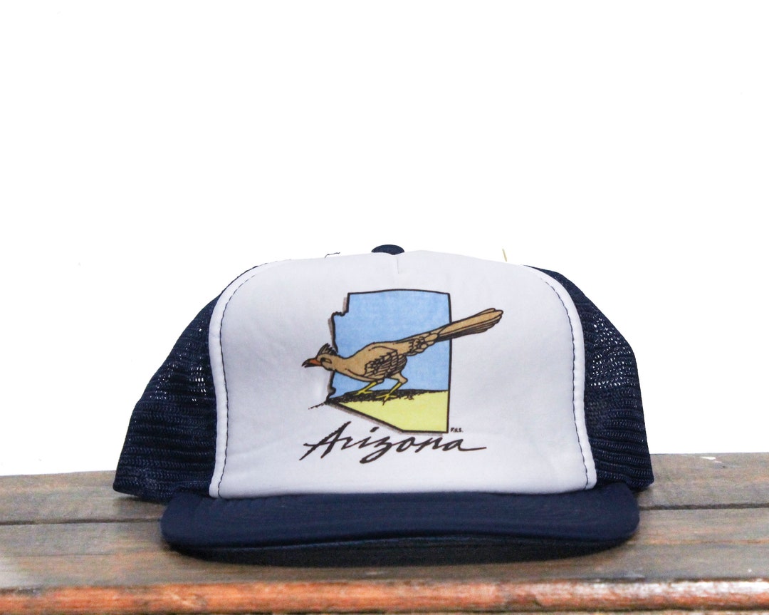 Vintage Arizona Southwest State Roadrunner Desert Bird Trucker Hat ...