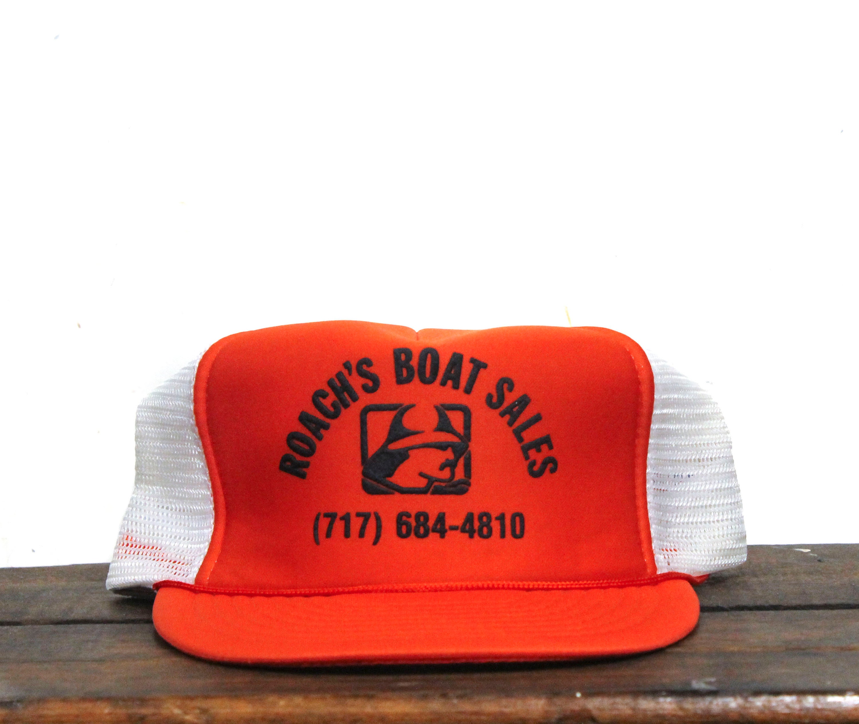 Vintage Trucker Hat Snapback Baseball Cap Roach's Boat Sales Motorboat ...