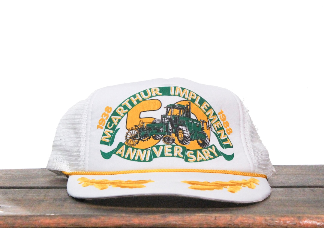 Vintage Trucker Hat Snapback Baseball Cap Mcarthur Implement Farm ...