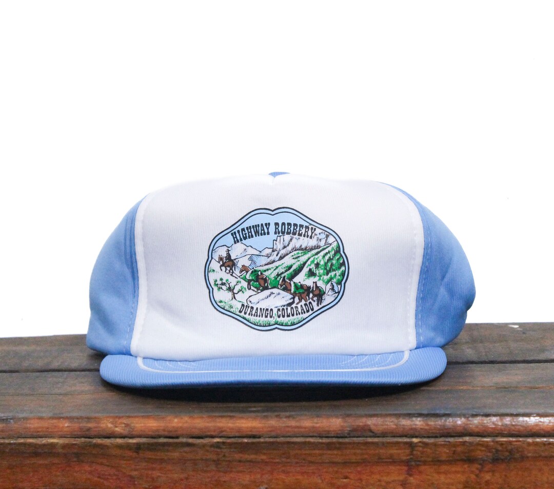 Vintage 80s Trucker Hat Snapback Baseball Cap Highway Robbery ...