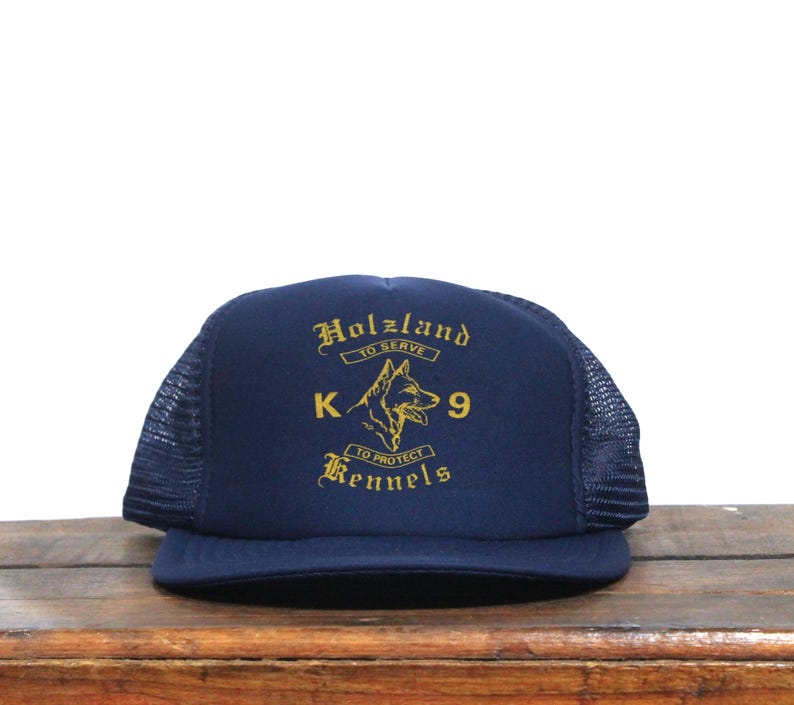 Vintage Trucker Hat Snapback Baseball Cap Holzland Kennels K9 German ...