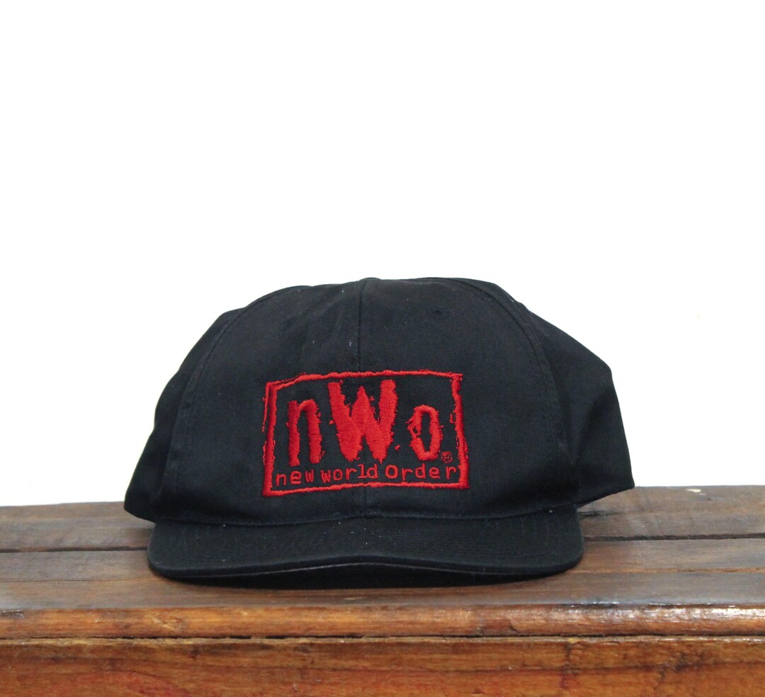 Vintage 90s NWO New World Order WCW WWF Wrestling Snapback Hat Baseball ...