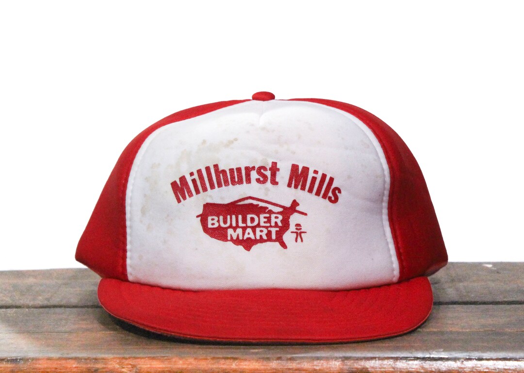 Vintage Distressed Trashed Trucker Hat Snapback Baseball Cap Millhurst ...