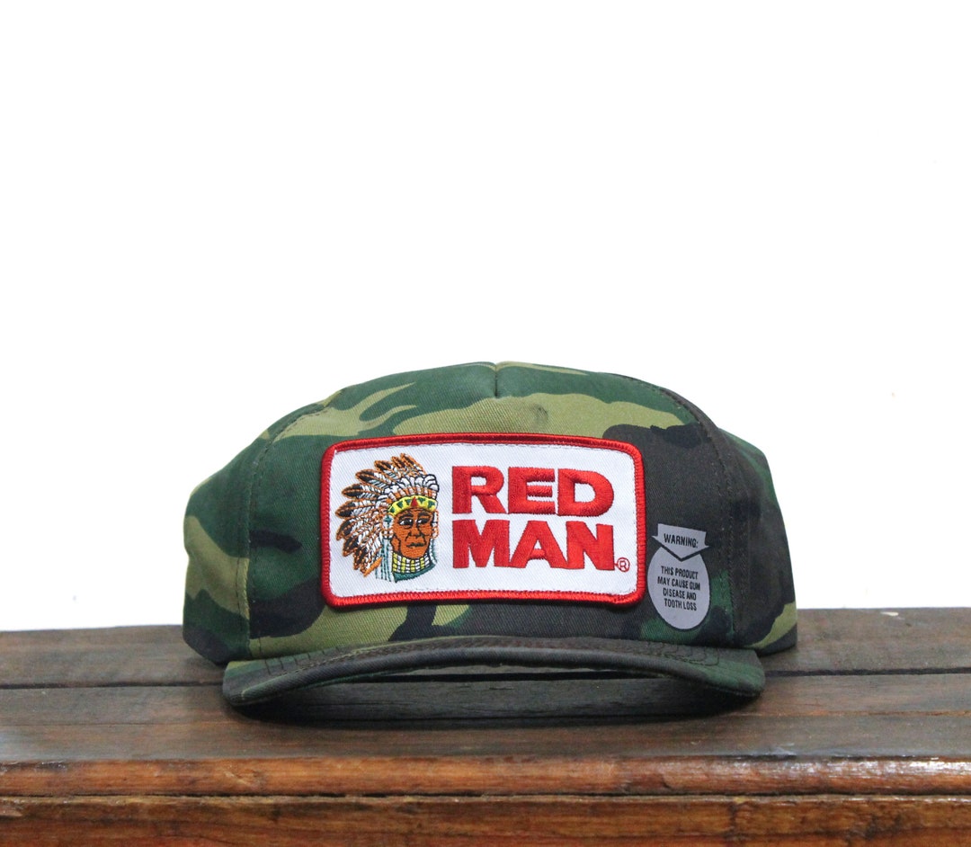 Vintage Camo Red Man Chewing Tobacco Dip Snuff Camouflage Hunting ...