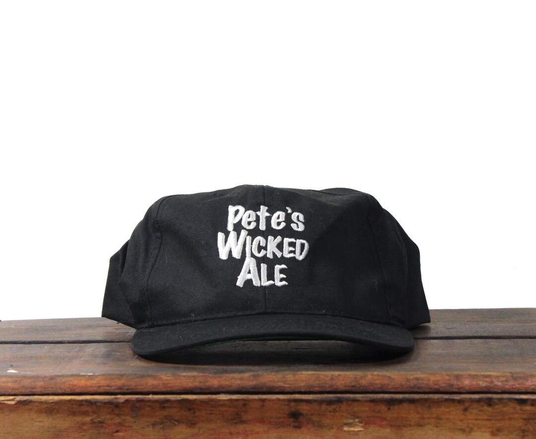 Vintage 90s Pete's Wicked Ale Early Craft Beer Brown Snapback Hat ...