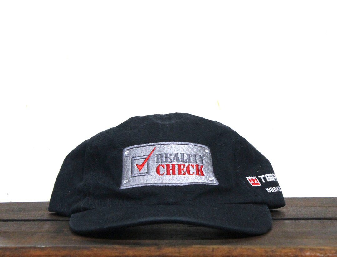 Vintage Unstructured Strapback Hat Baseball Cap Terex Reality Check ...