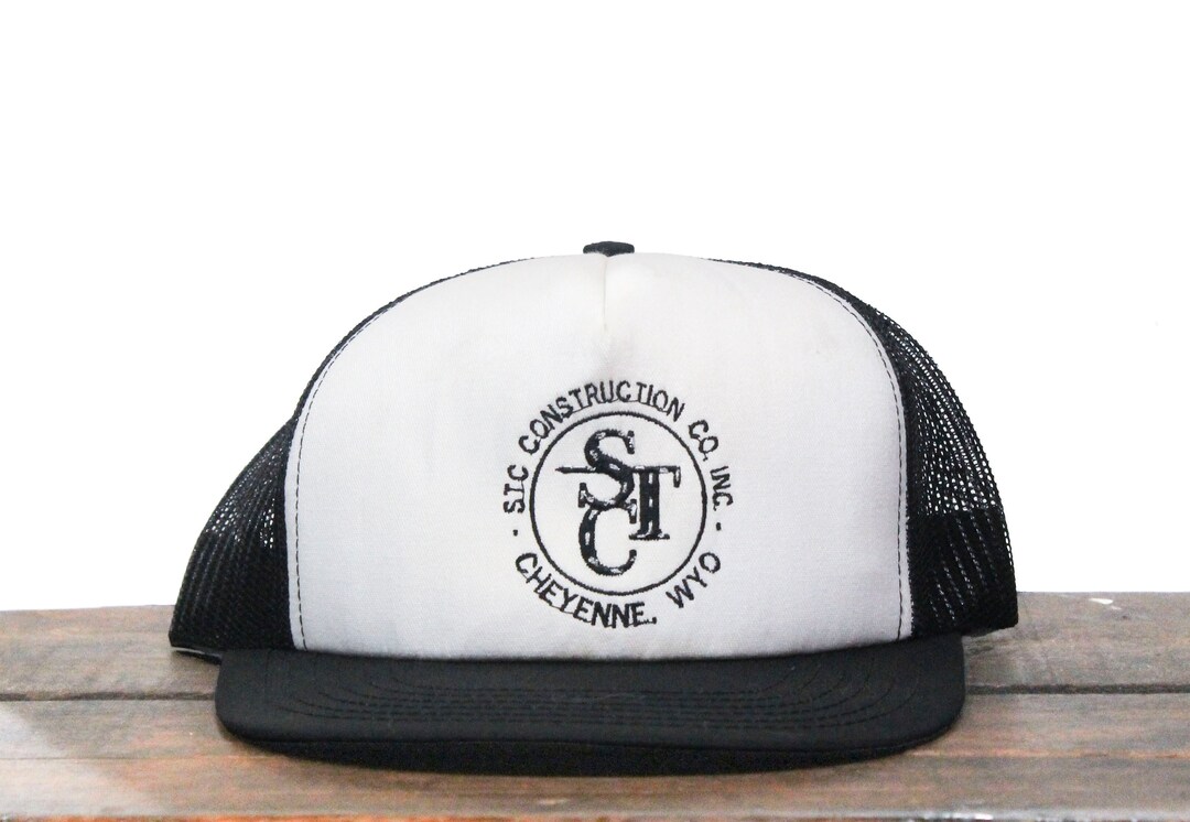 Vintage Trucker Hat Snapback Baseball Cap STC Construction Co Inc ...