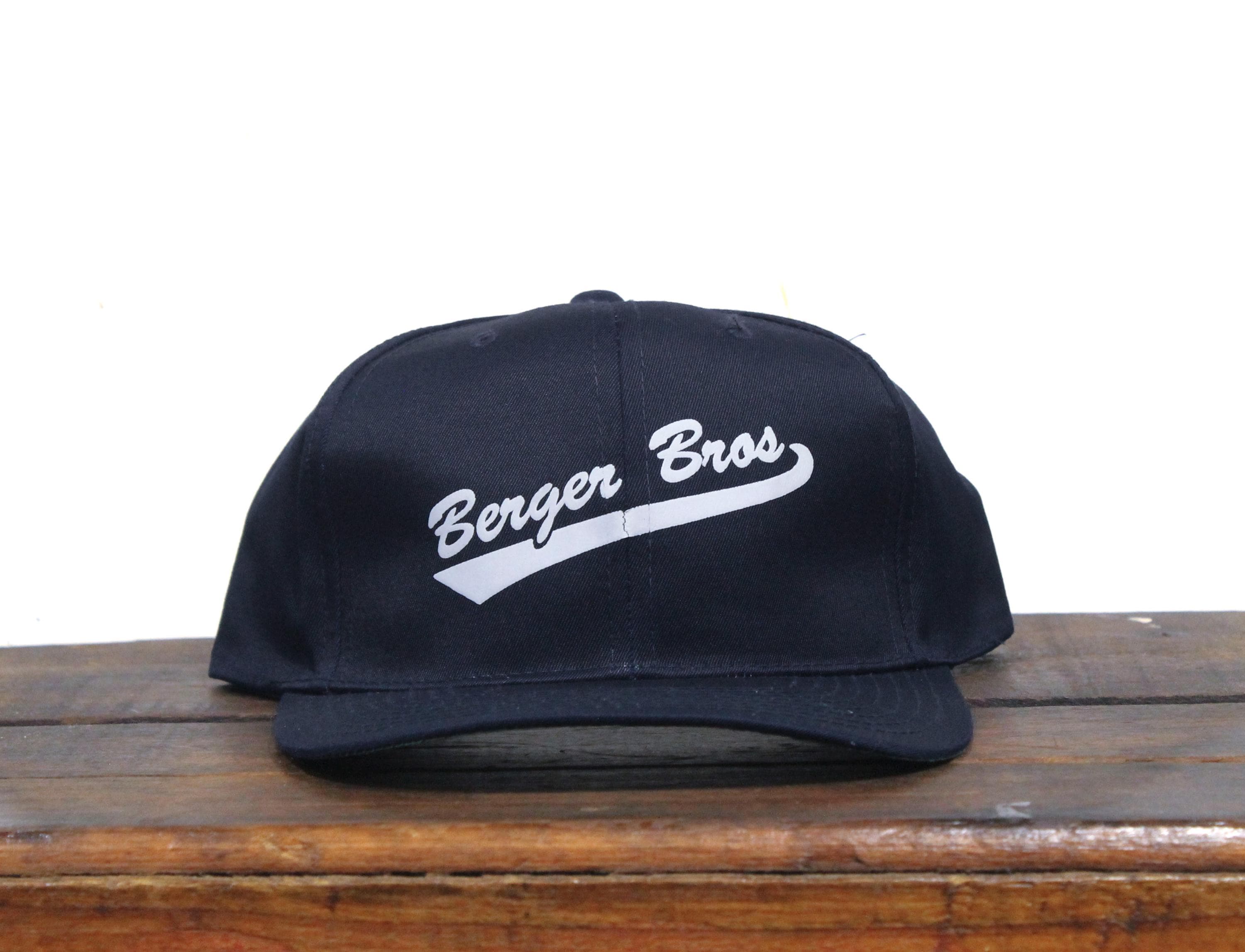 Vintage Berger Bros Brothers Script Logo Minimal Trucker Hat Snapback ...