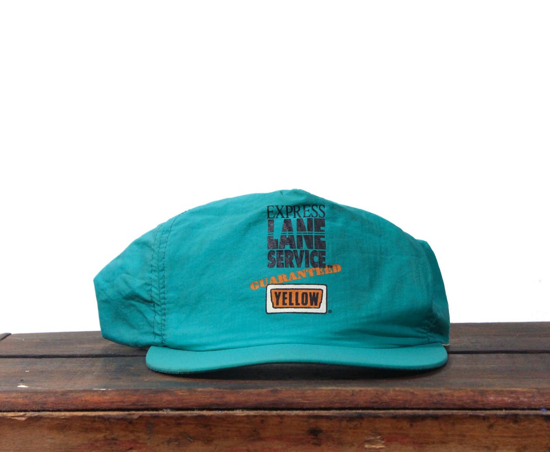 Vintage Trucker Hat Snapback Baseball Cap Yellow Freight Trucking ...