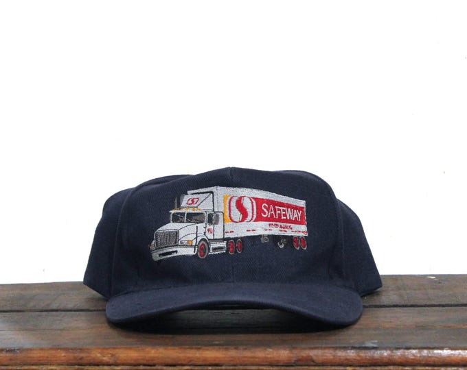 RESERVED Vintage 90s Strapback Hat Baseball Cap Safeway Grocery Store ...