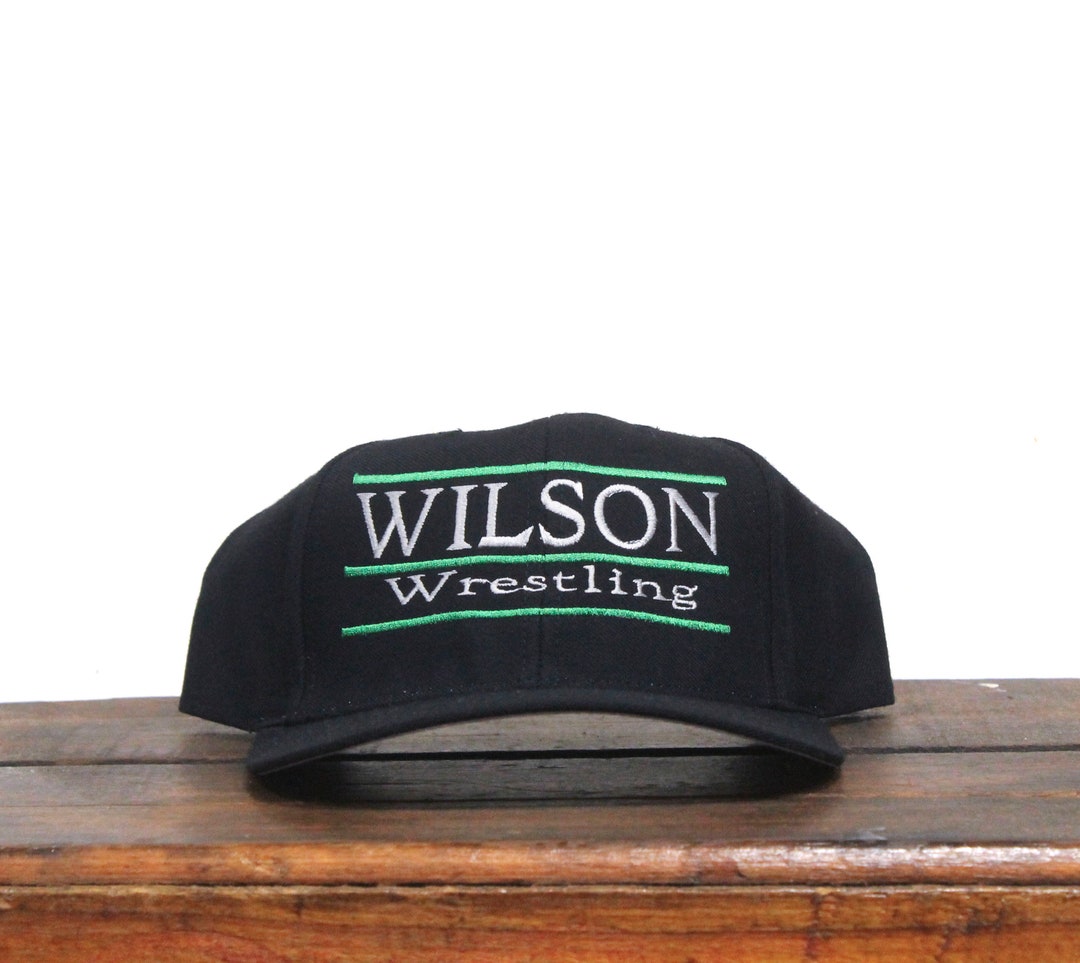 Vintage 90s Wilson Wrestling High School Team Snapback Hat Baseball Cap ...