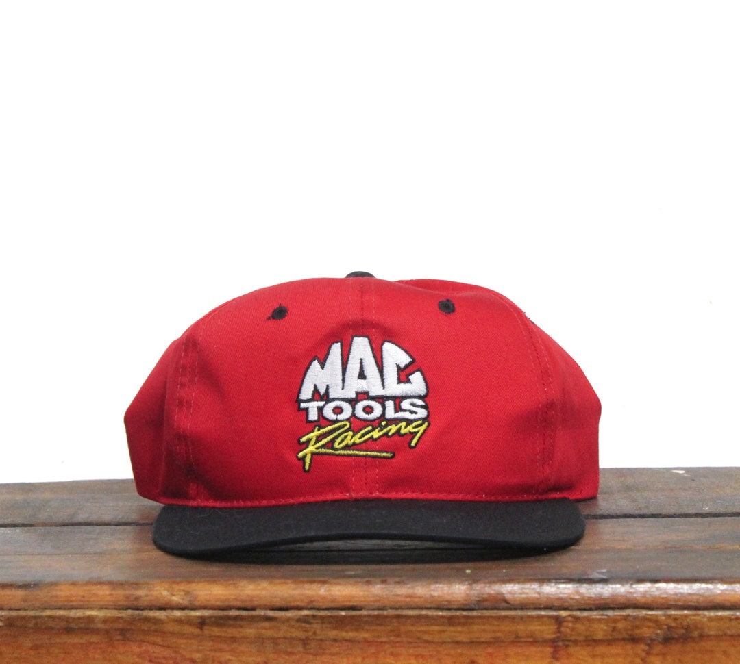 Vintage Trucker Hat Snapback Baseball Cap Mac Tools Racing Car Mechanic ...