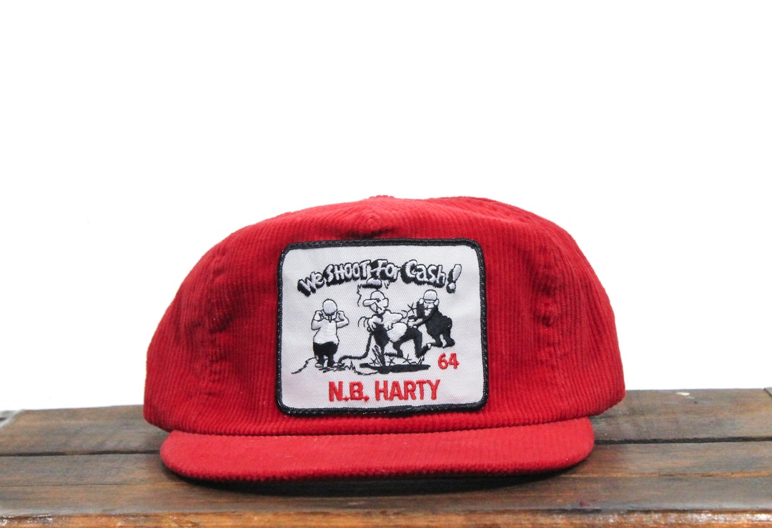 Vintage Corduroy Snapback Trucker Hat Baseball Cap NB Harty - Etsy