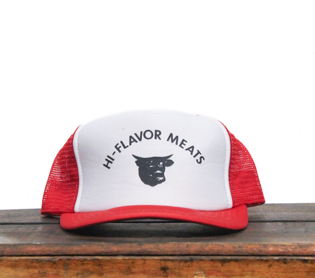 Vintage Trucker Hat Snapback Baseball Cap Hi-flavor Meats Processing ...