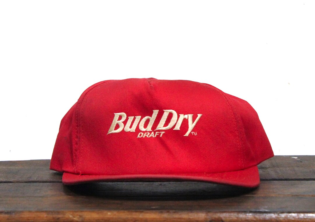 Vintage Distressed Bud Dry Draft Beers King of Beers Budweiser Trucker ...