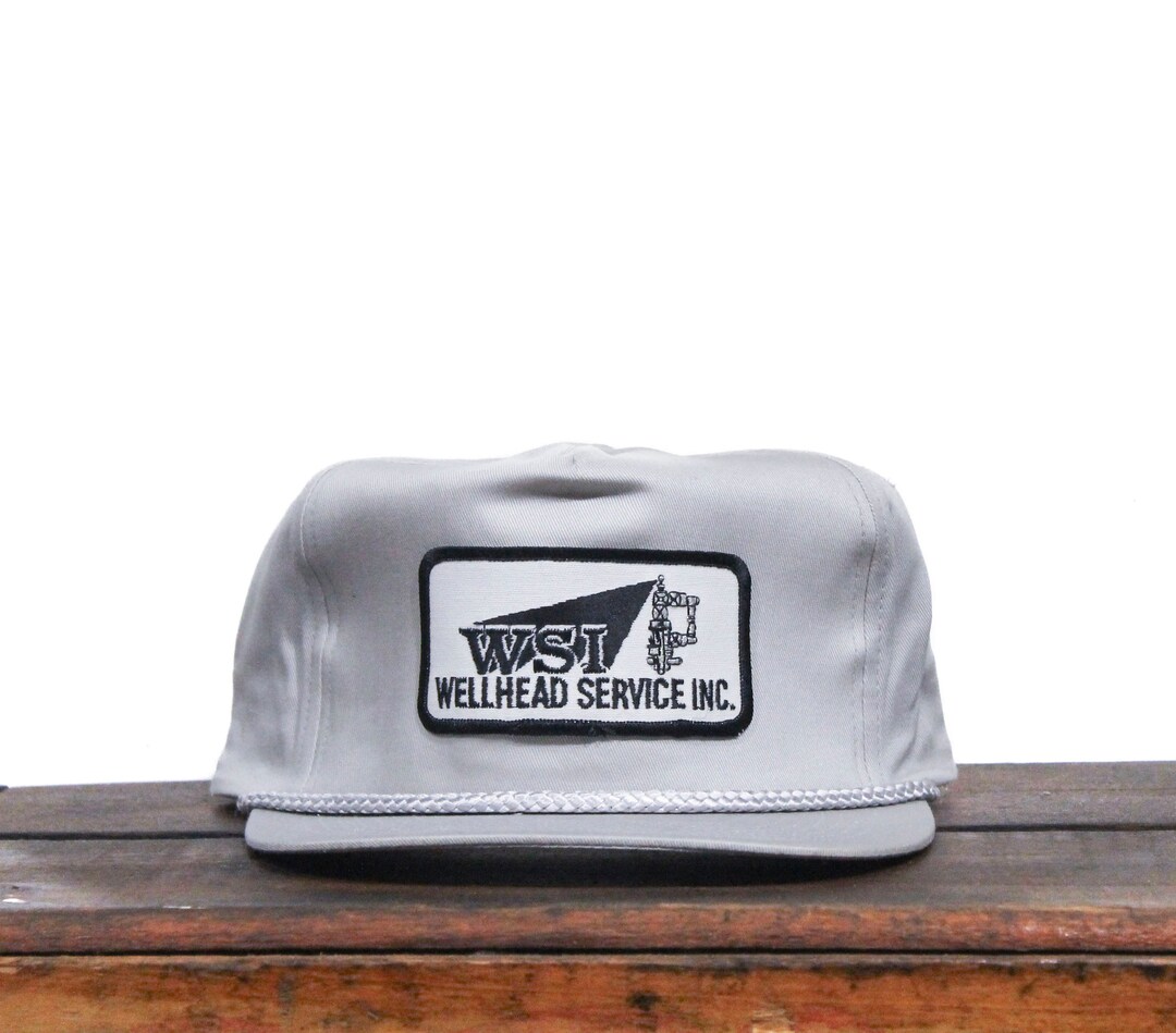 Vintage Trucker Hat Strapback Baseball Cap WSI Wellhead Service Oil ...