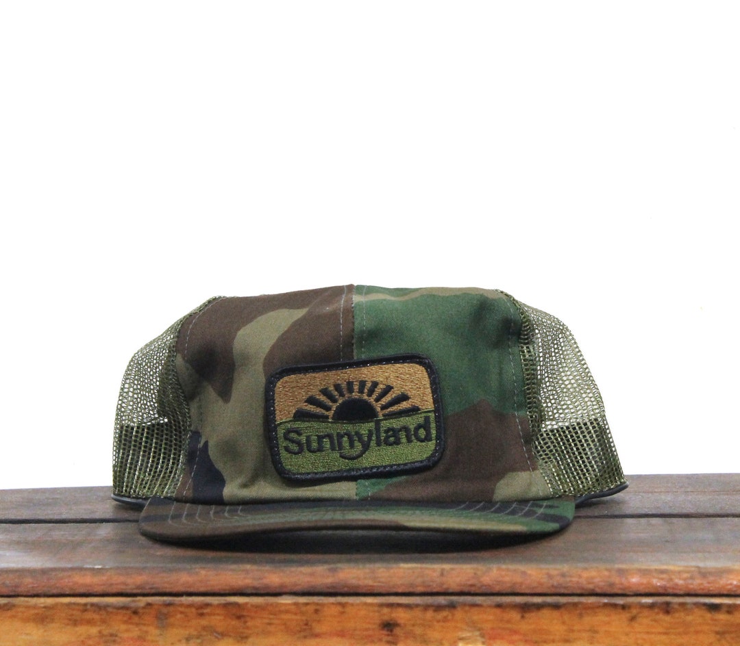 Vintage Camo Camouflage Trucker Hat Snapback Baseball Cap Sunnyland ...