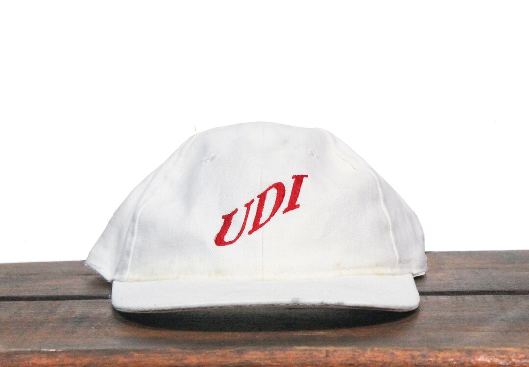 Vintage 90s Distressed UDI Warped Logo Strapback Hat Casquette de ...