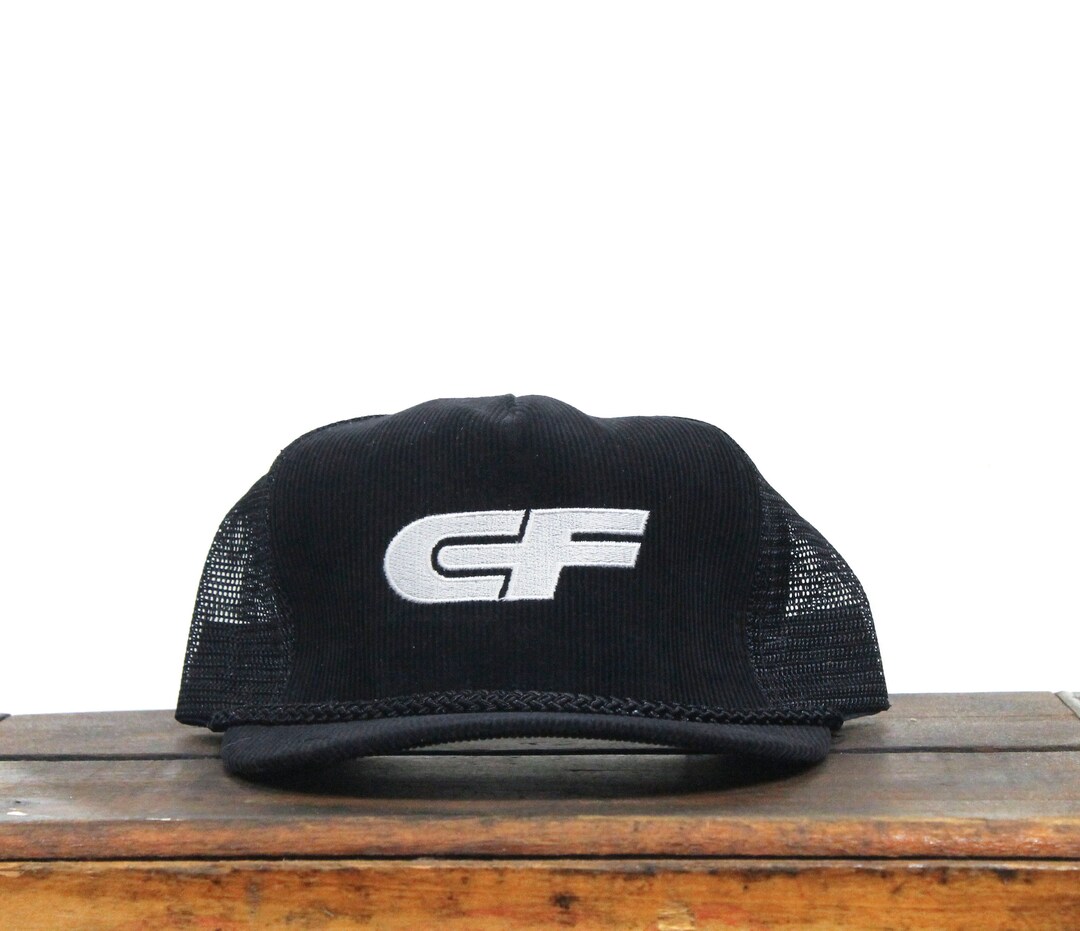 Vintage Corduroy Trucker Hat Snapback Baseball Cap CF Consolidated ...