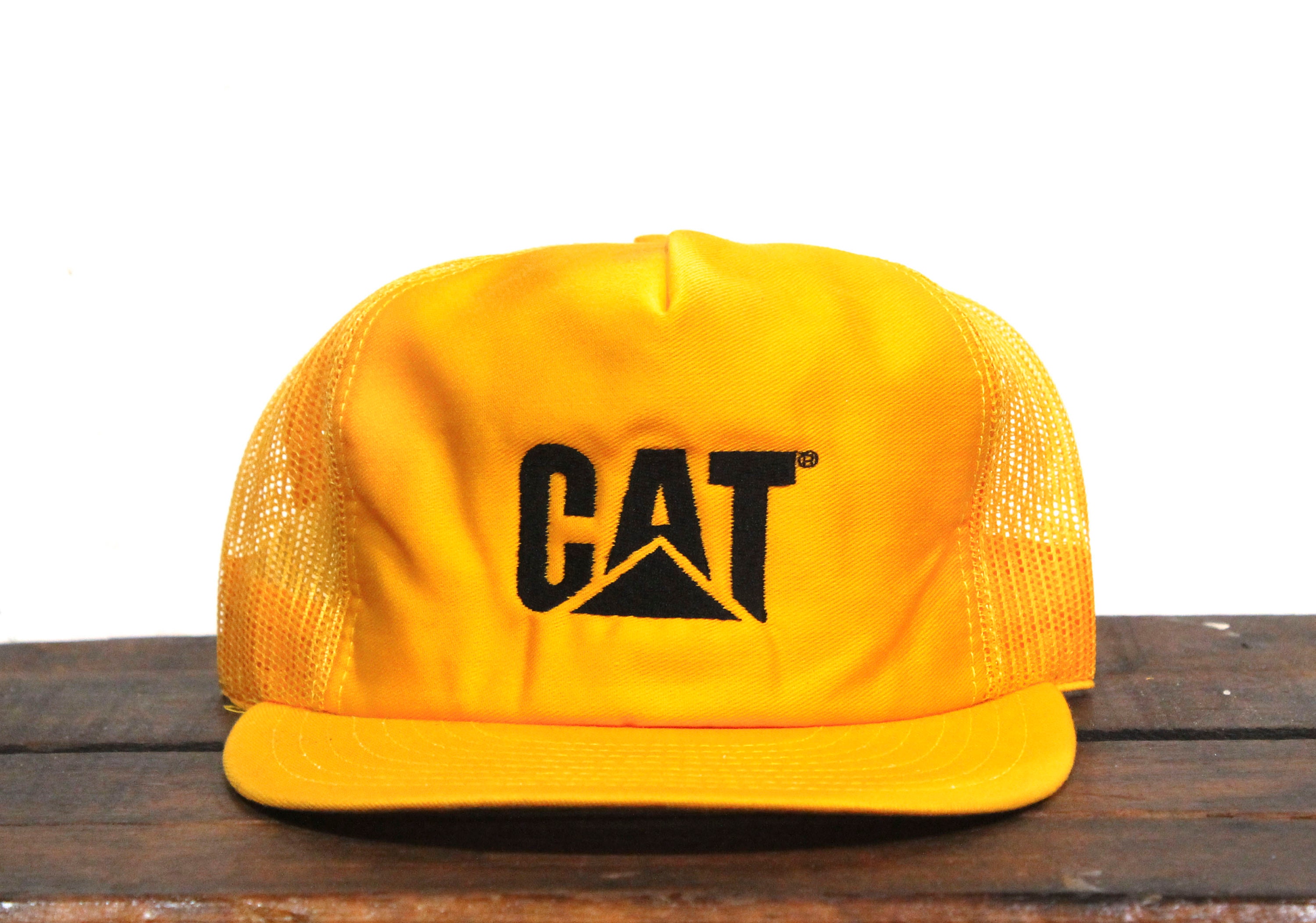 NOS Vintage Cat Caterpillar Diesel Power Mesh Trucker Snapback Hat Made ...